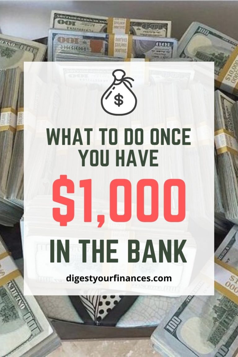 If You Have $1,000 Or More In Your Bank Account, Do This ASAP! - Digest ...