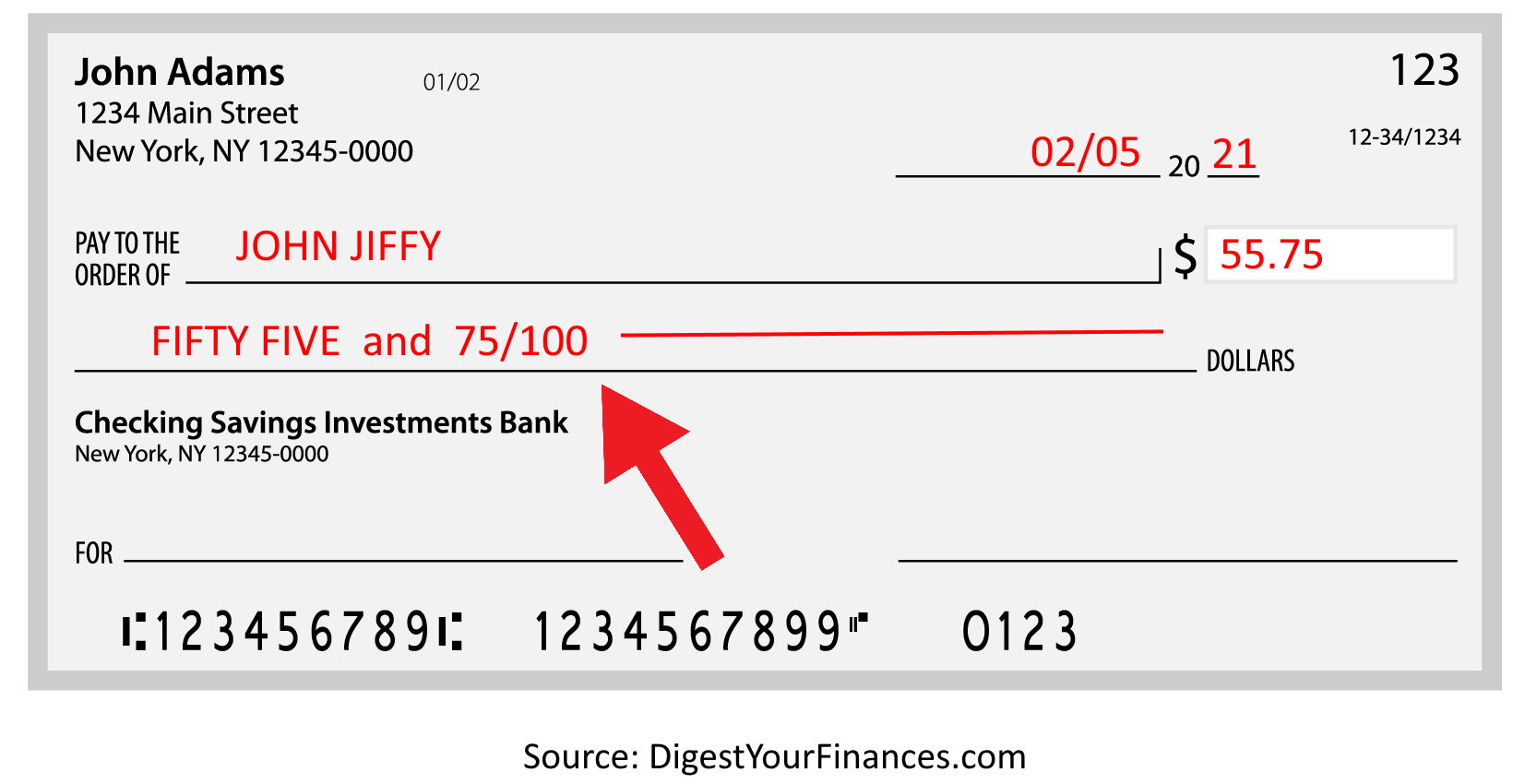 How To Write Cents On A Check Properly In 3 Steps Digest Your Finances